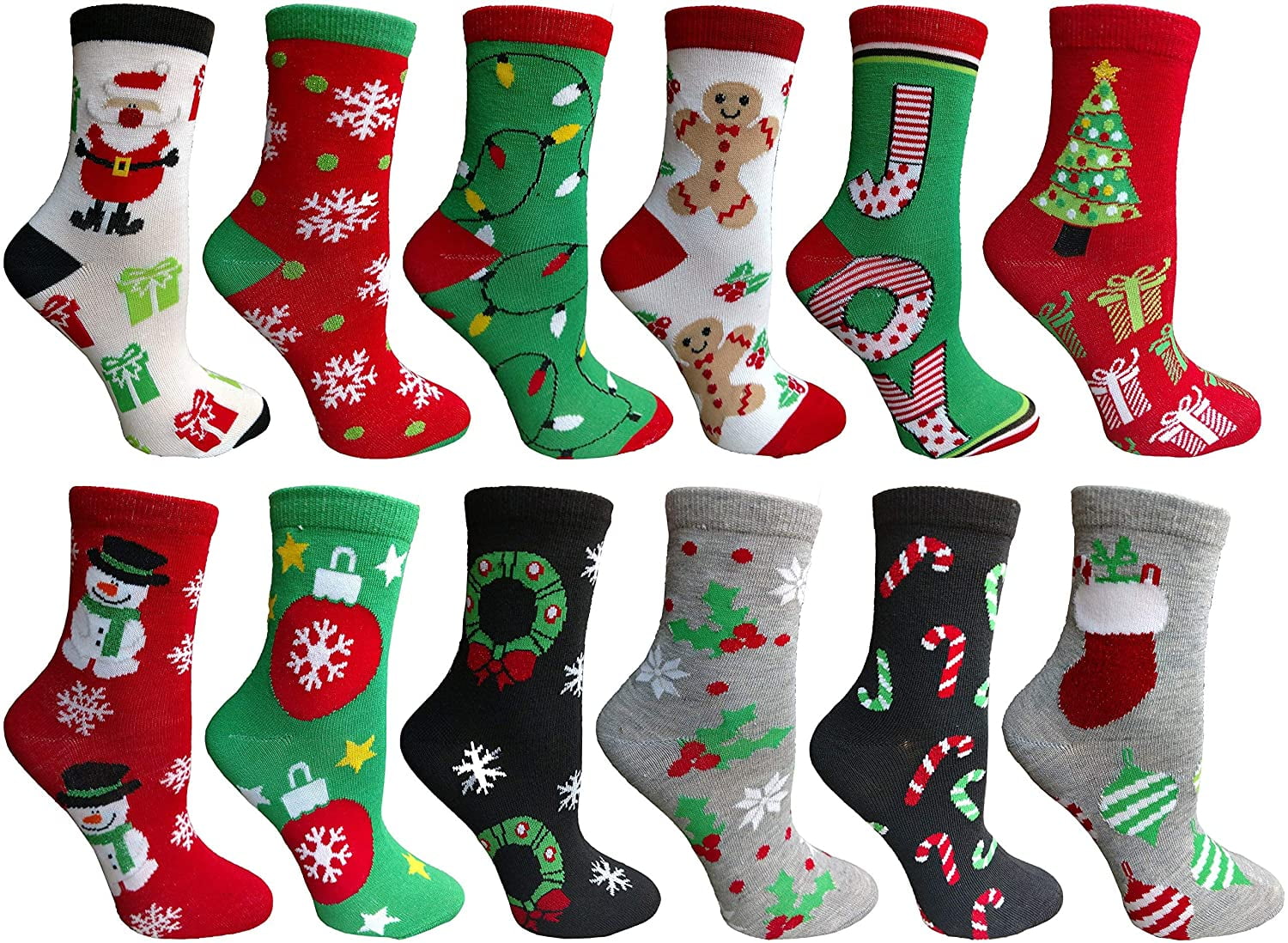 Yacht & Smith Christmas Socks, Novelty Holiday Socks, Fun Colorful ...