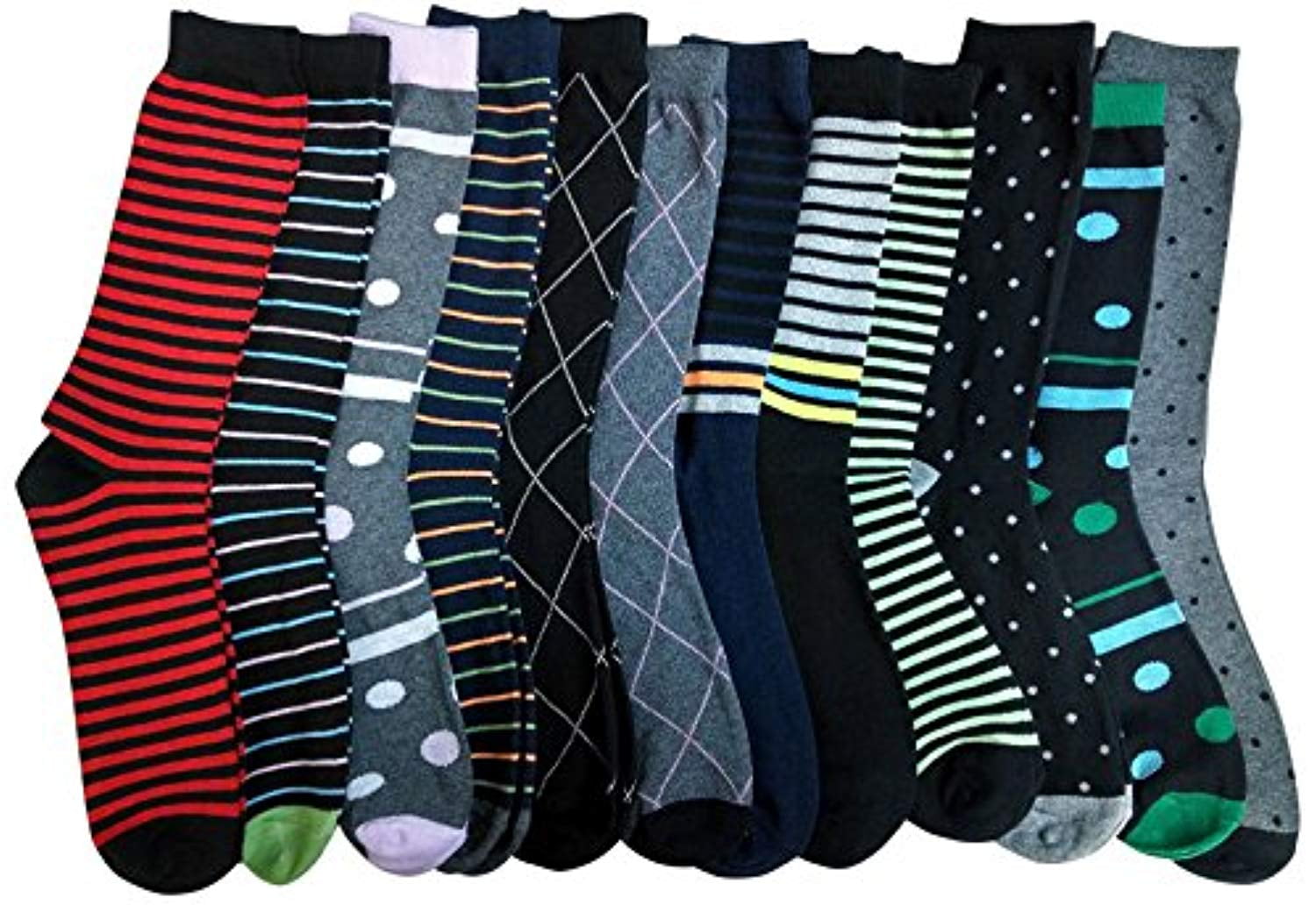 Yacht & Smith Mens Fashion Designer Dress Socks, Cotton Blend, Textured ...