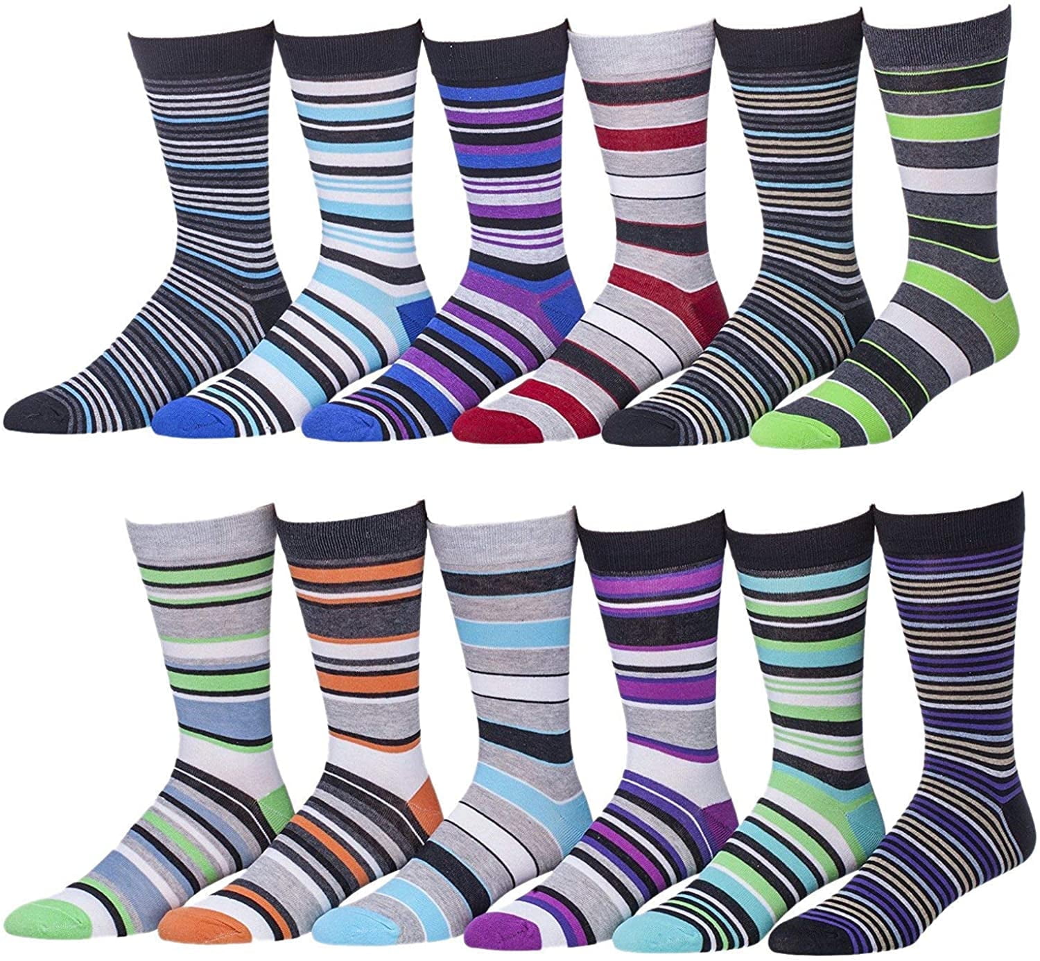 Yacht & Smith Mens Fashion Designer Dress Socks, Cotton Blend, Textured ...