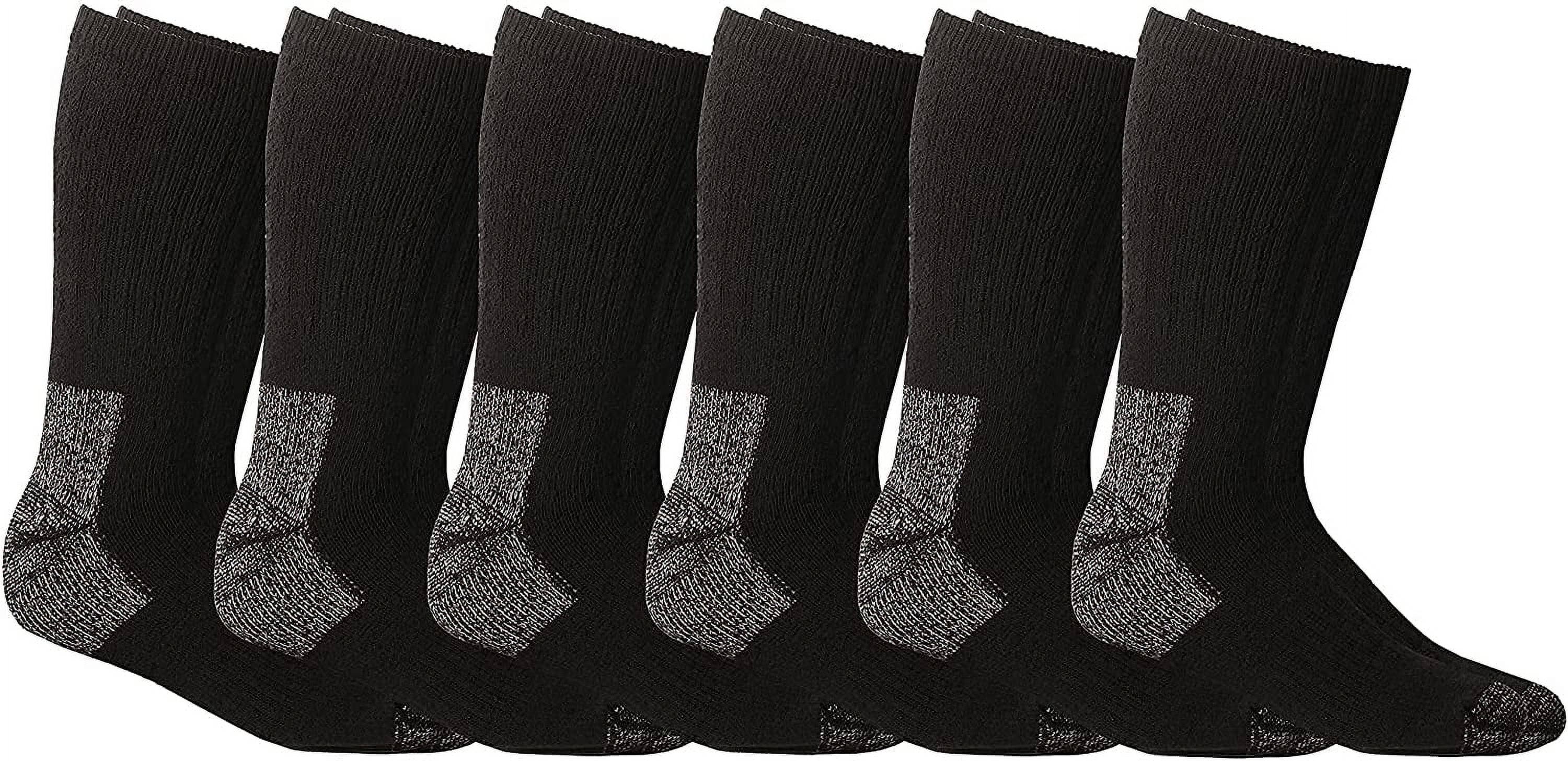 Yacht&Smith Mens Steel Toe Work Socks, Heavy Duty Thick Boot Sock (6 ...