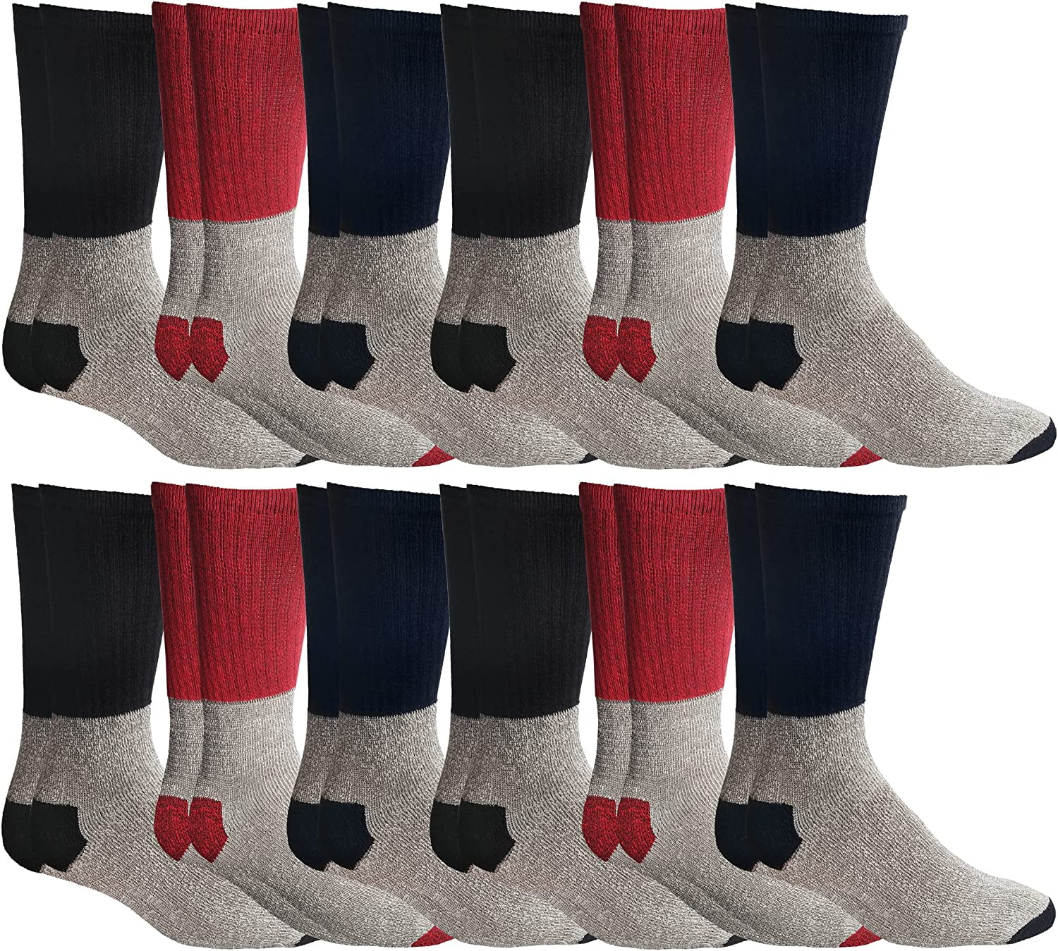 Yacht & Smith Mens Non-Slip Thermal Socks, Rubber Gripper, Long-lasting ...