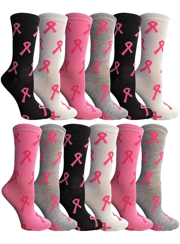 Breast Cancer Pink Socks