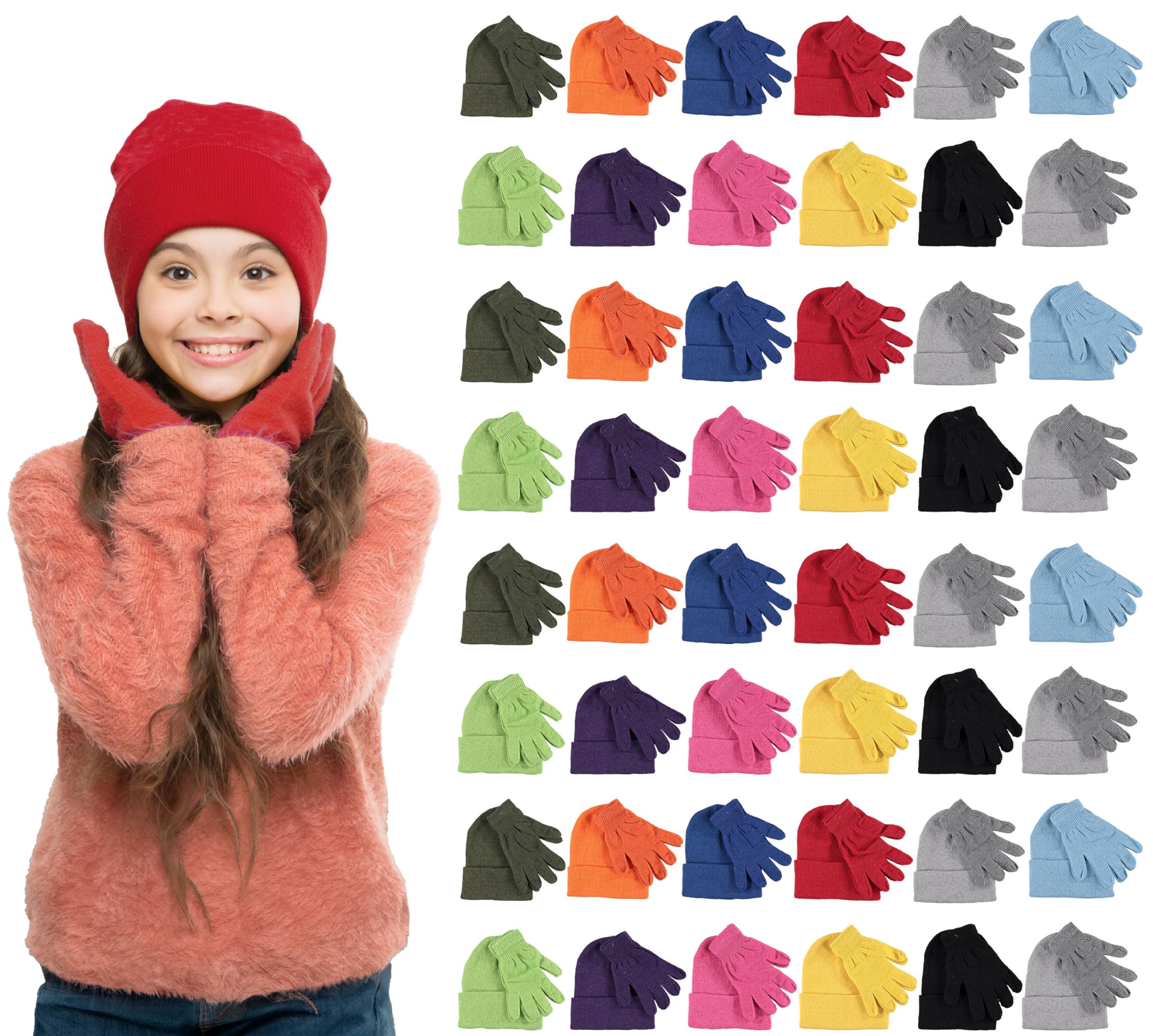 Yacht & Smith Wholesale Beanie and Glove Winter Bulk Kit, Kids Adults ...