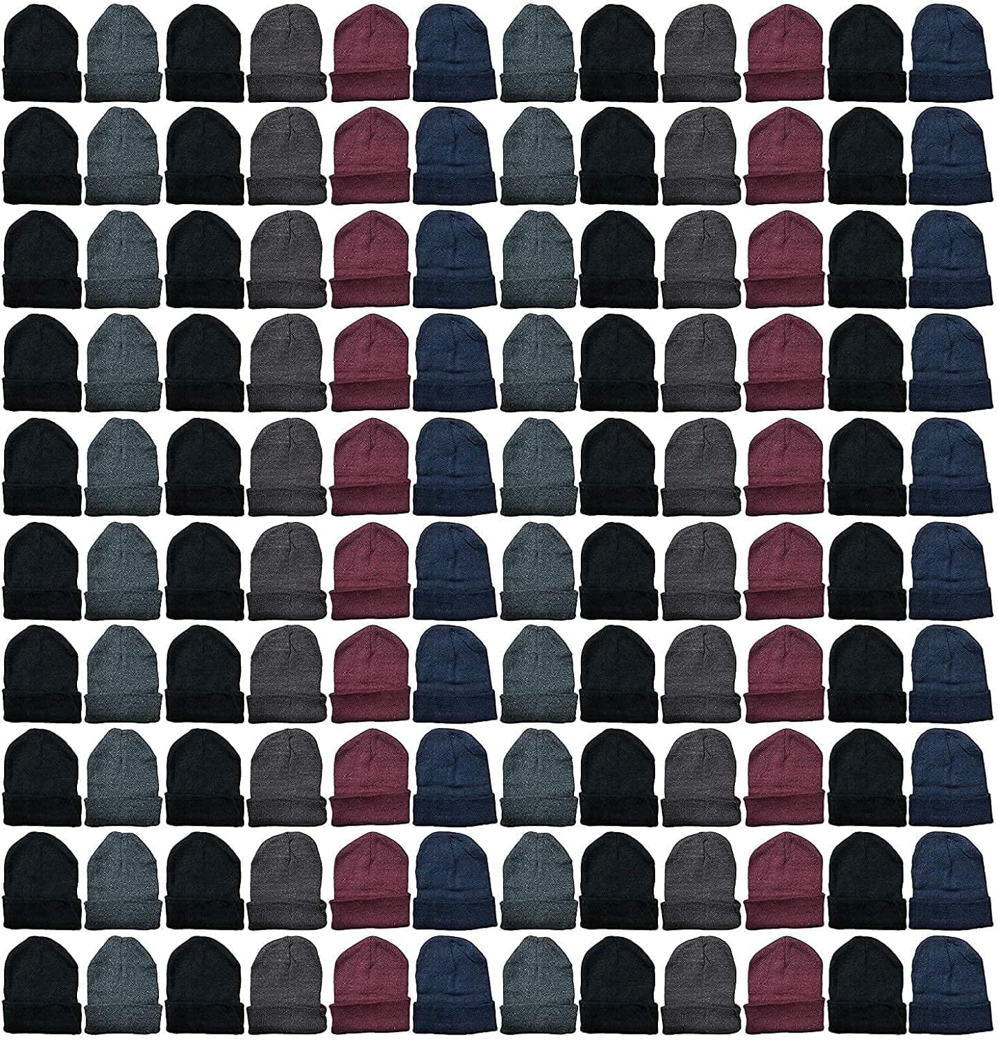 Yacht & Smith Wholesale Beanies, Bulk Thermal Winter Solid Hat (240 ...