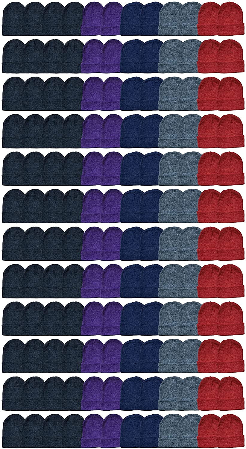 Yacht & Smith Wholesale Beanies, Bulk Thermal Winter Solid Hat (240 ...