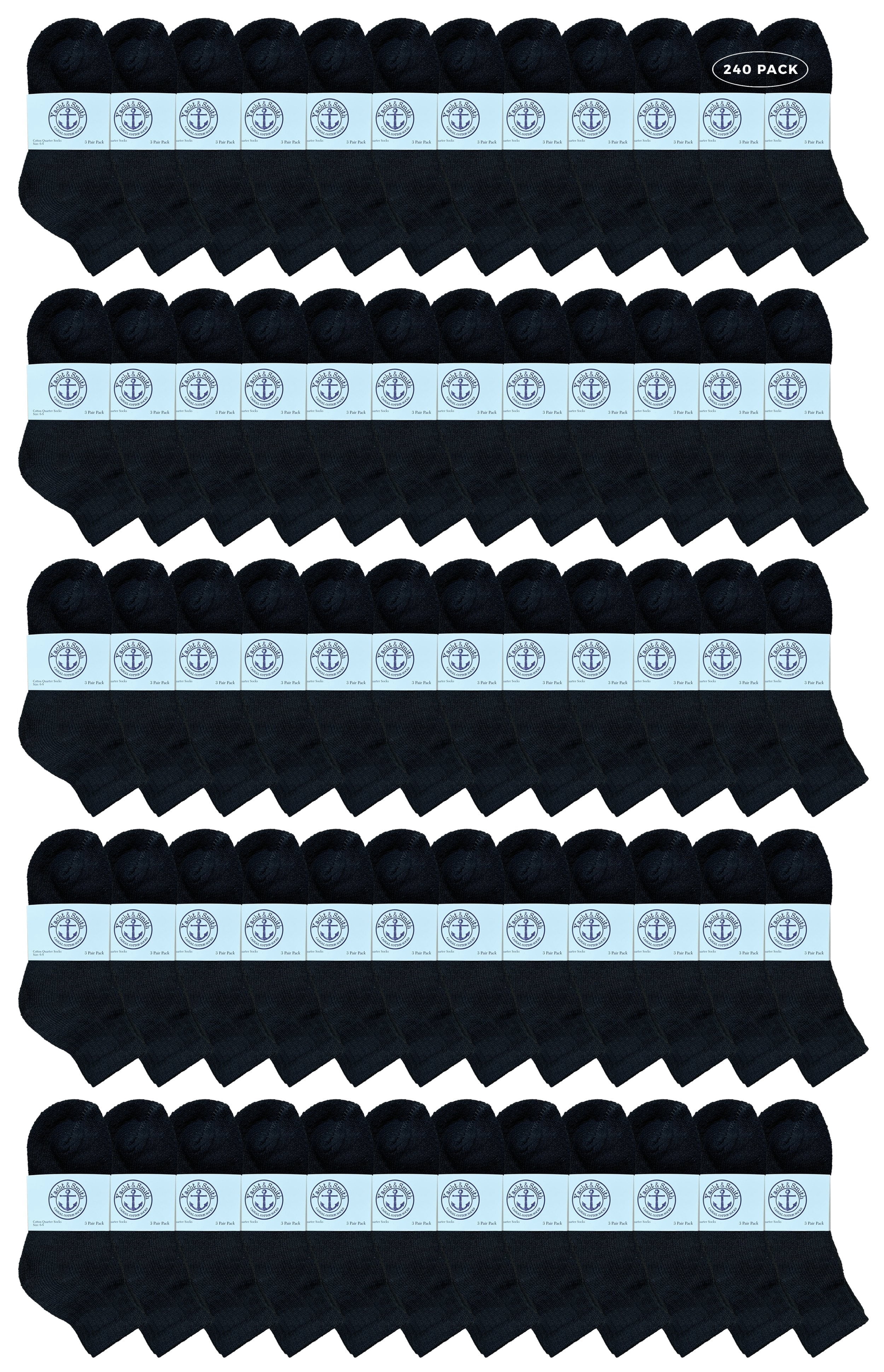 Yacht & Smith Wholesale Bulk Kids Mid Ankle Crew Socks, Cotton Sport ...