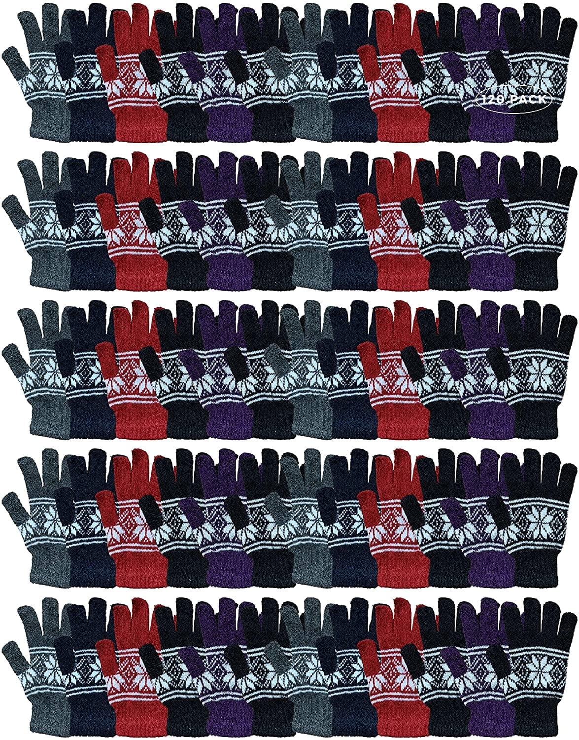 Yacht & Smith Wholesale Bulk Winter Magic Gloves Warm Brushed Interior ...