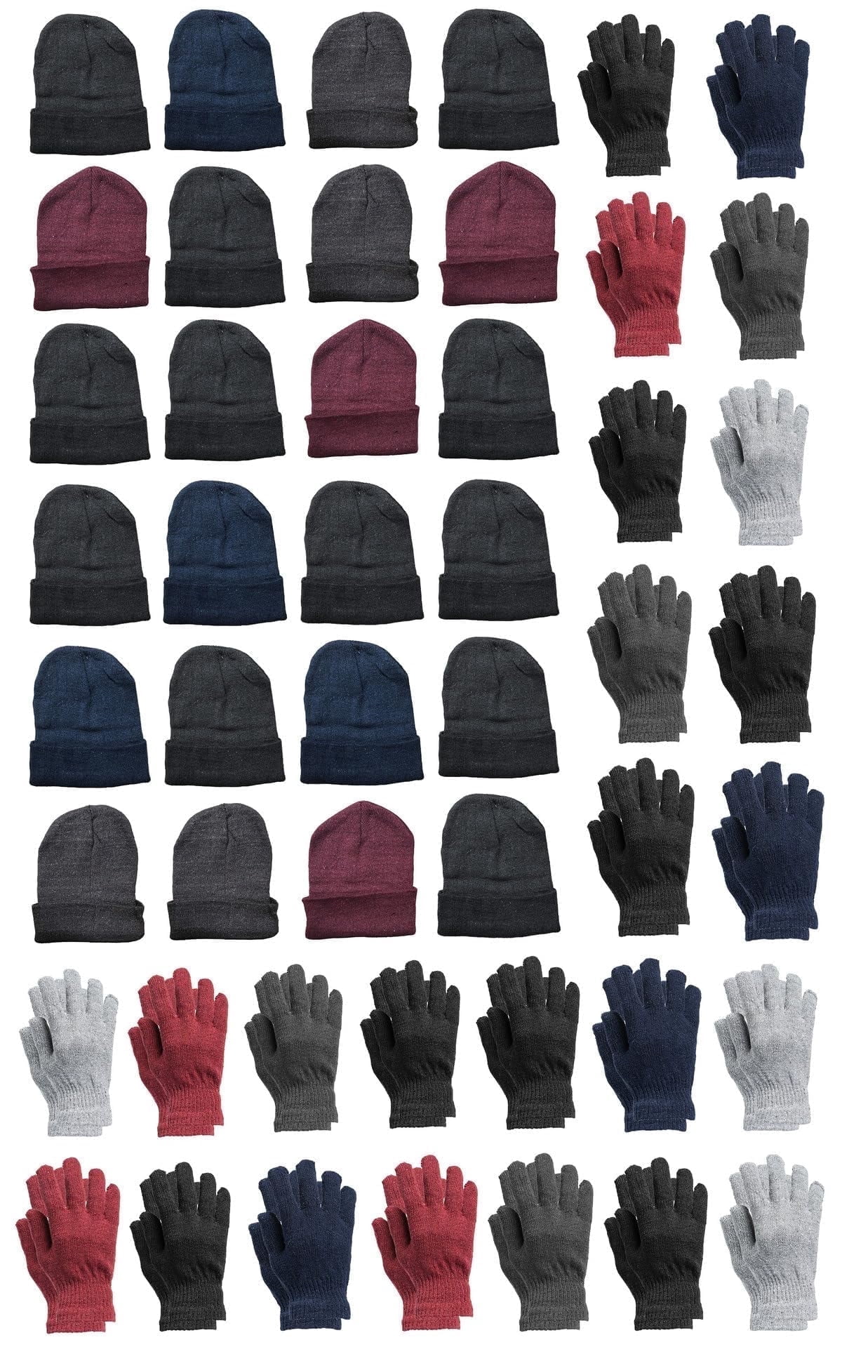 Yacht & Smith Unisex Winter Beanies, Bulk Cold Weather Hats, Comfort ...