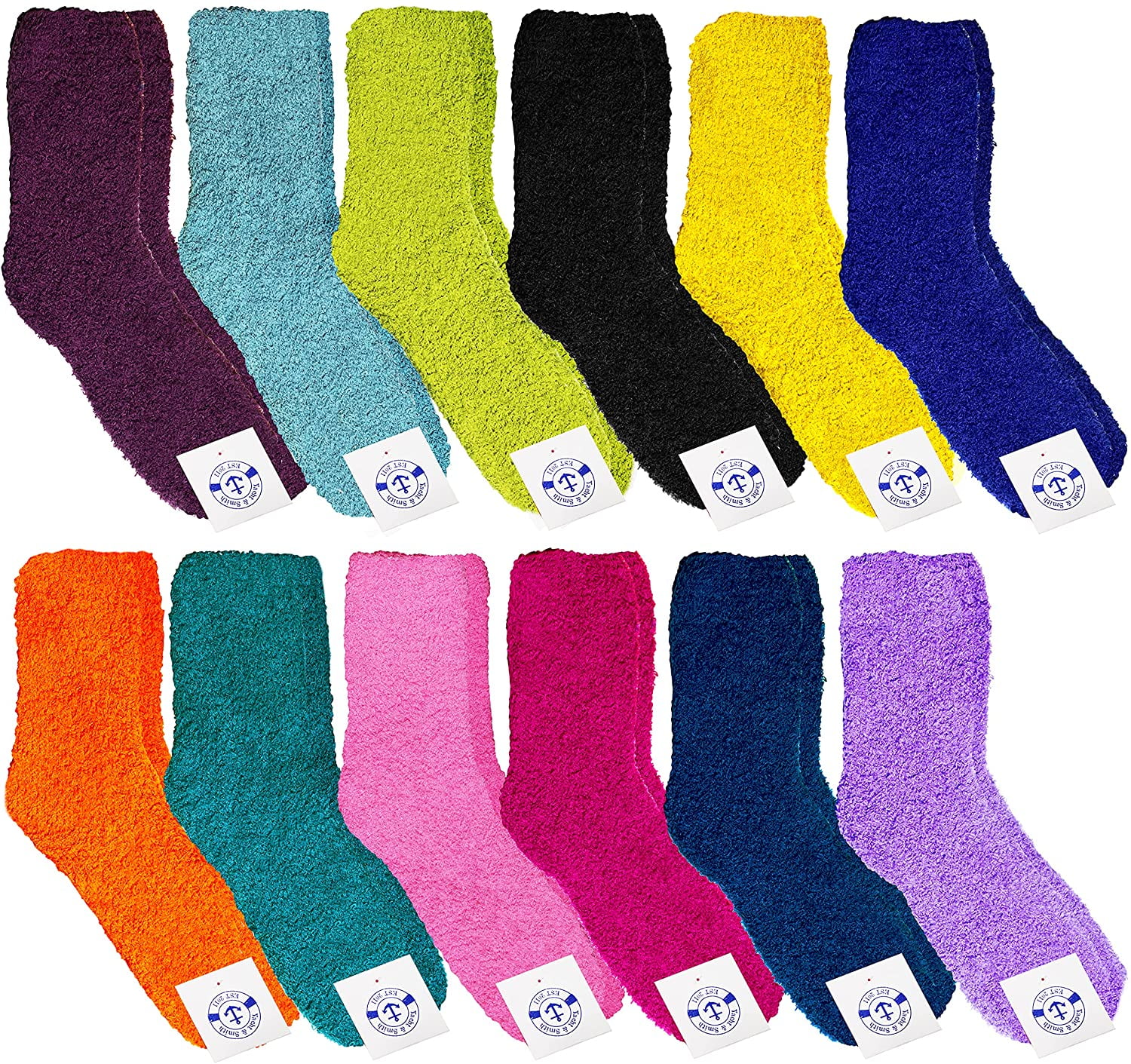 Yacht & Smith Women Fuzzy Socks Crew Socks, Warm Butter Soft (9-11 ...