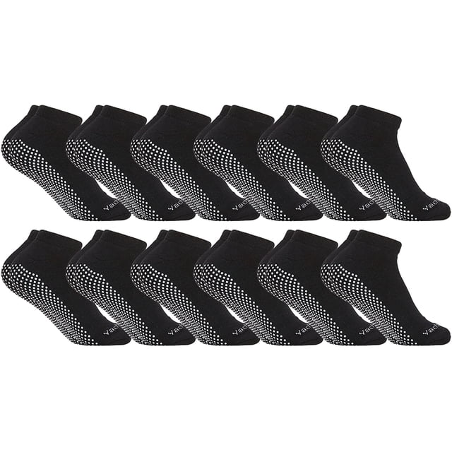 Yacht & Smith Women's Non Slip No-Skid Socks with Grips, 97% Cotton ...