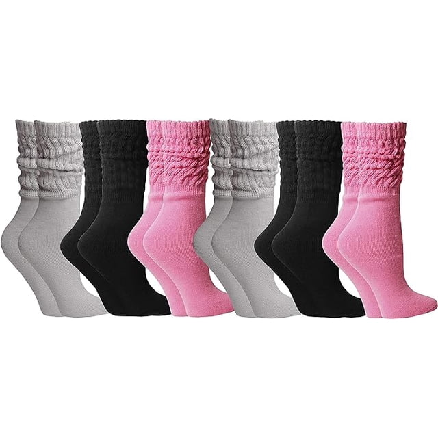 Yacht & Smith Womens Cotton Slouch Socks, Womens Knee High Boot Socks ...