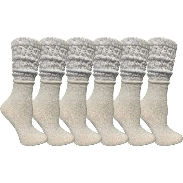 Yacht & Smith Womens Cotton Soft Scrunched Slouch Ankle Socks, Womens ...
