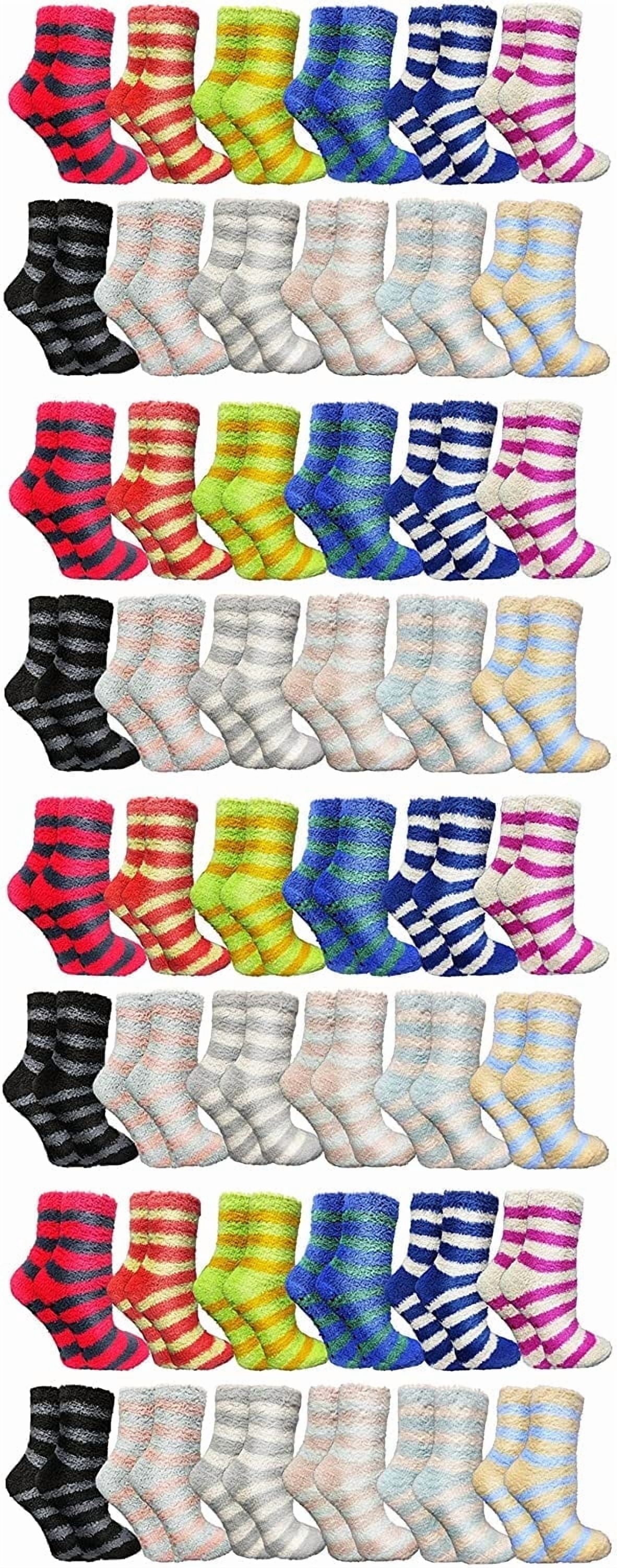 Yacht & Smith Womens Wholesale Bulk Warm And Cozy Fuzzy Socks, Colorful ...