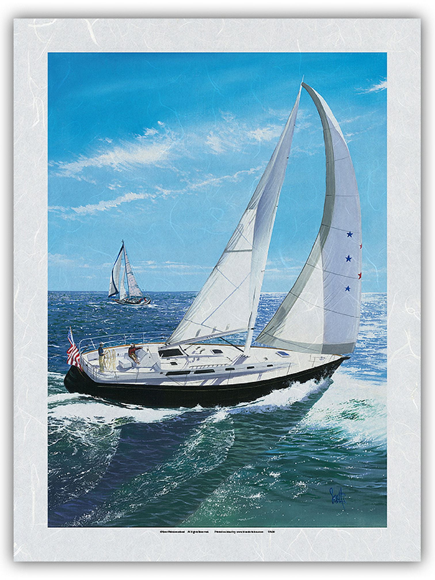 Yachta Tachta - Yacht Sailboat - From an Original Color Painting by ...