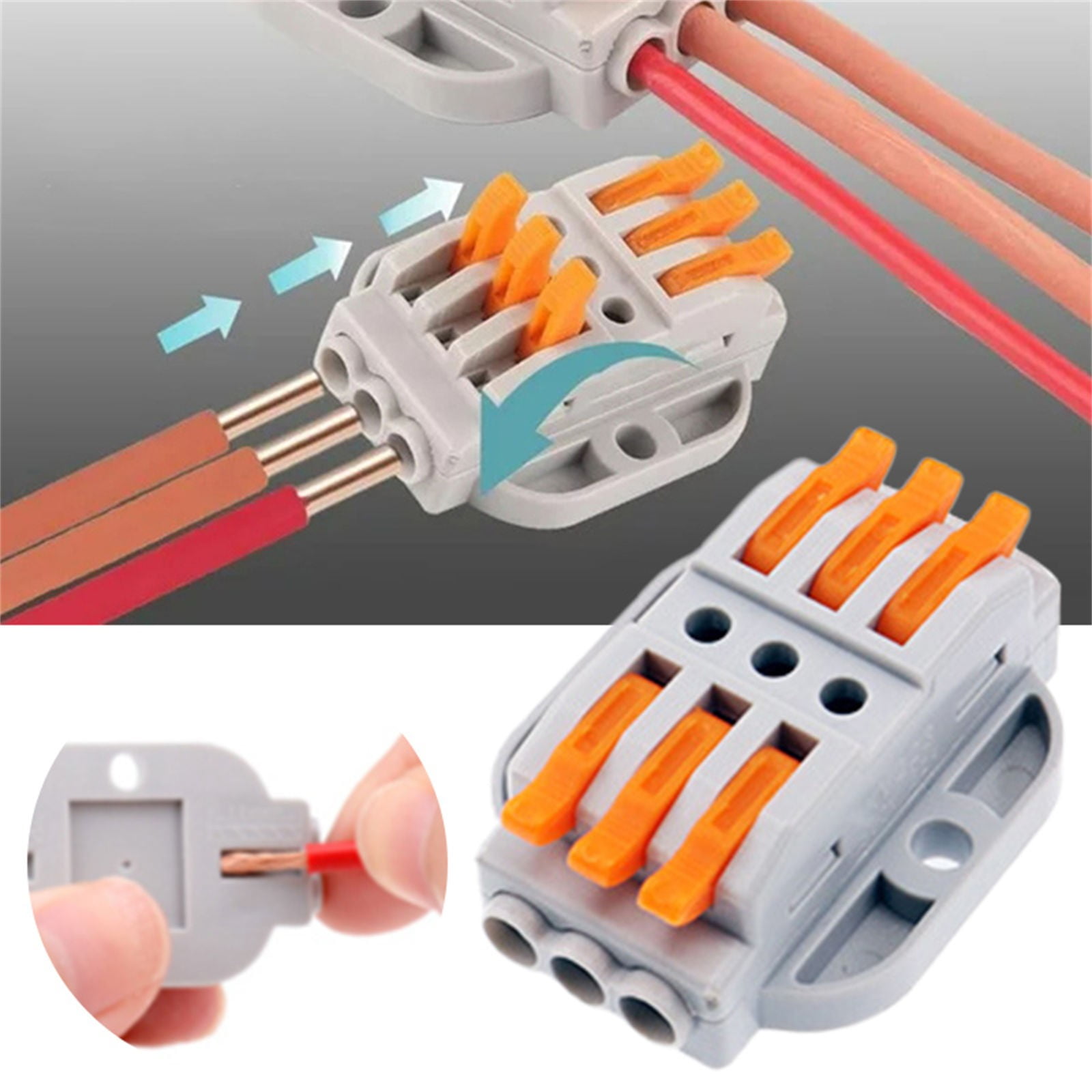 Yadam Electrical Wire Connector Terminals Cage Spring Universal Fast ...