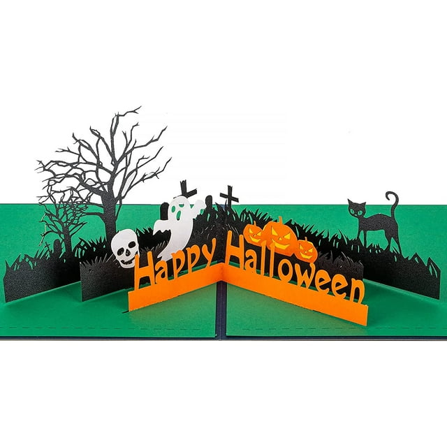 Yadiana Happy Halloween Cards,3D Spooky Halloween Pop Up Card,Funny ...
