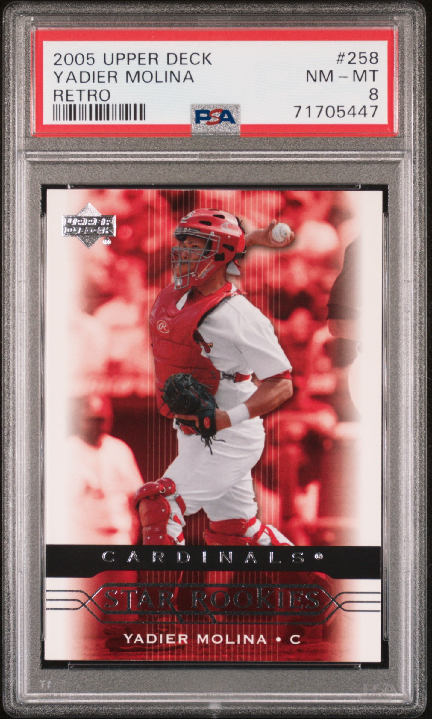 Yadier Molina Cardinals 2005 Upper Deck Star Rookies Retro Card #258 ...