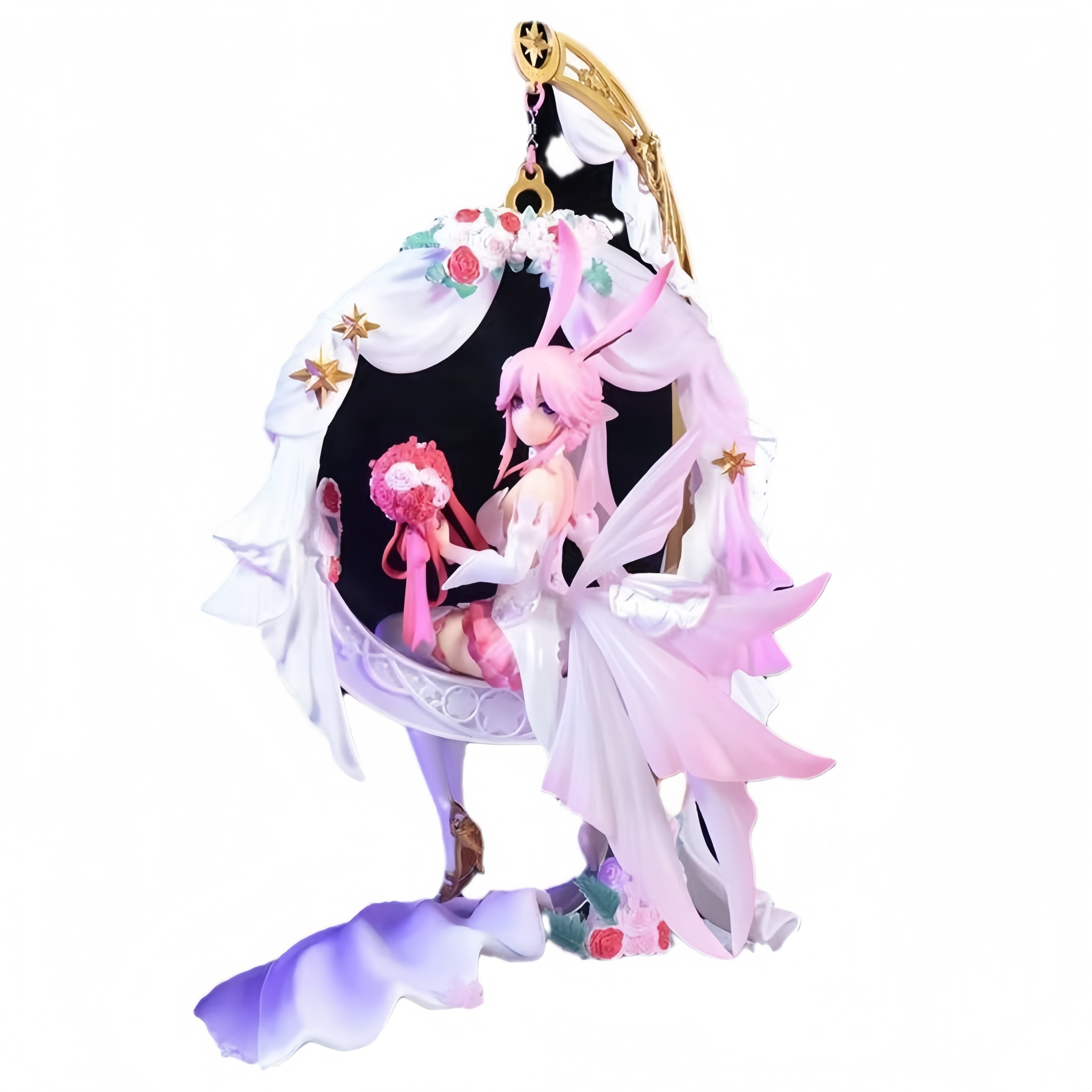 Yae Sakura Seated Anime Figure Wedding Dress Up Cartoon Game Anime ...