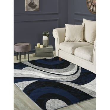Yafa Home Fashion Modern Contemporary Swirls Design Area Rug, Luxurious ...