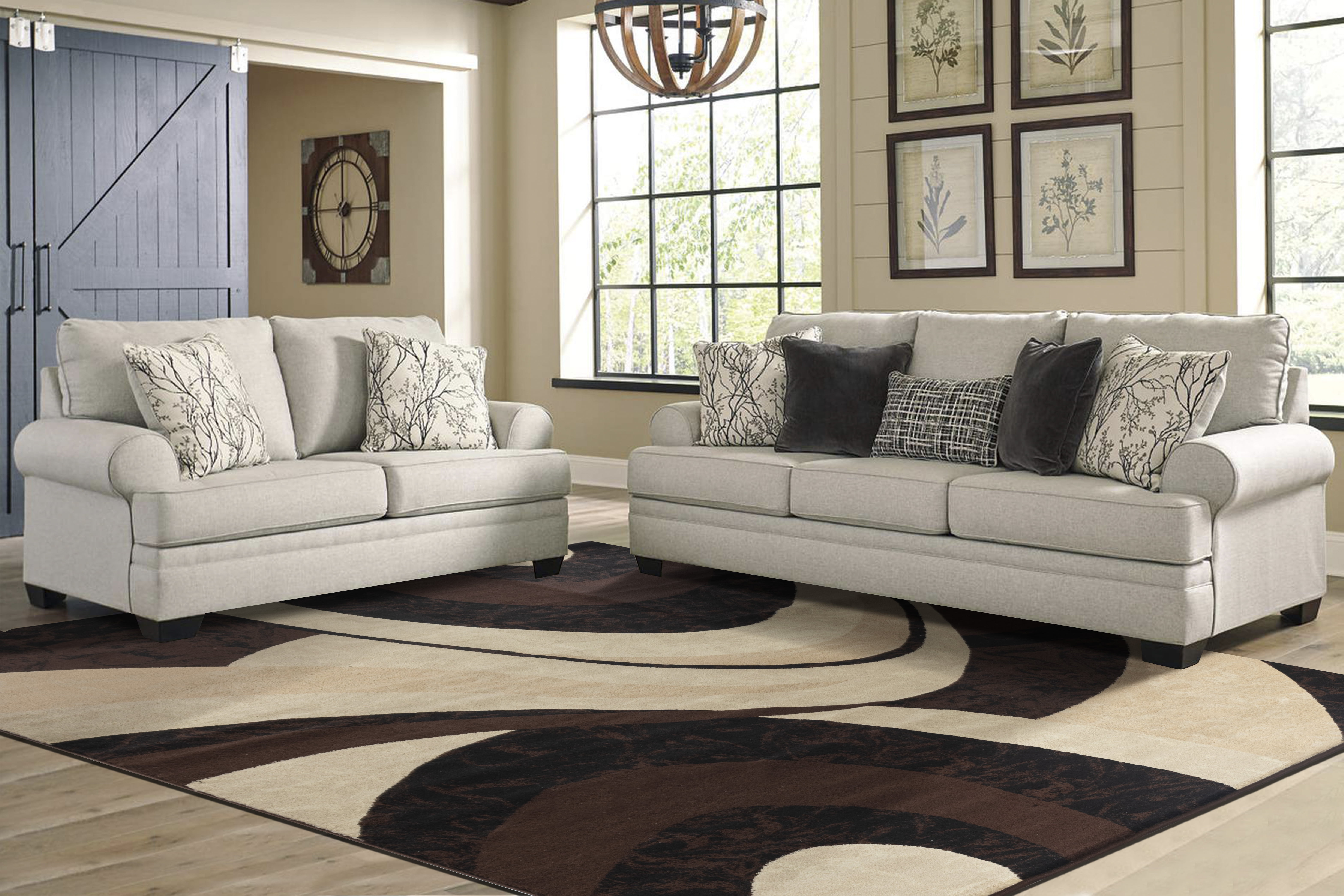 Yafa Home Fashion Modern Contemporary Swirls Design Area Rug, Luxurious ...