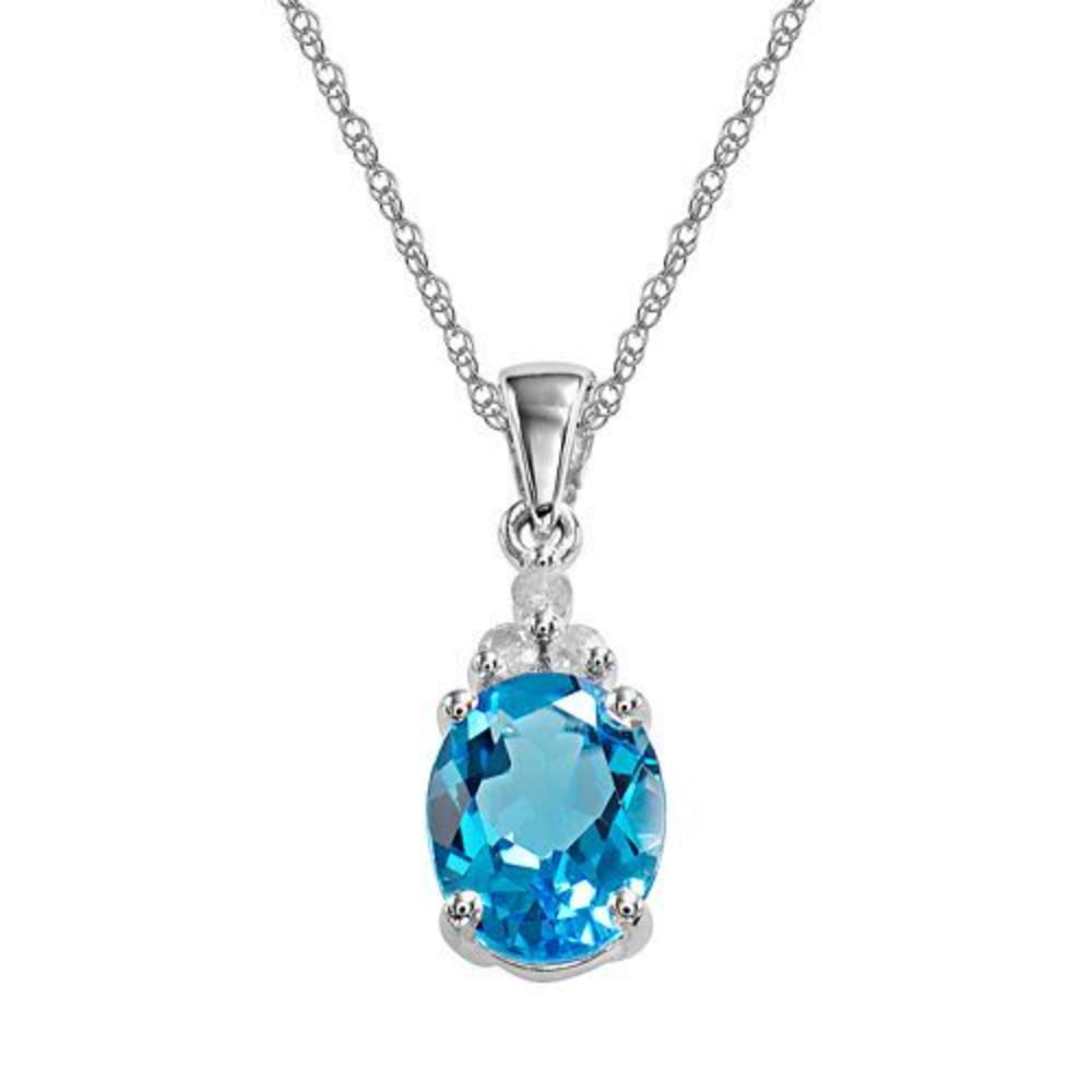 Yafe 18K White Gold Plated Solitaire Oval Drop Cubic Zirconia Pendant ...