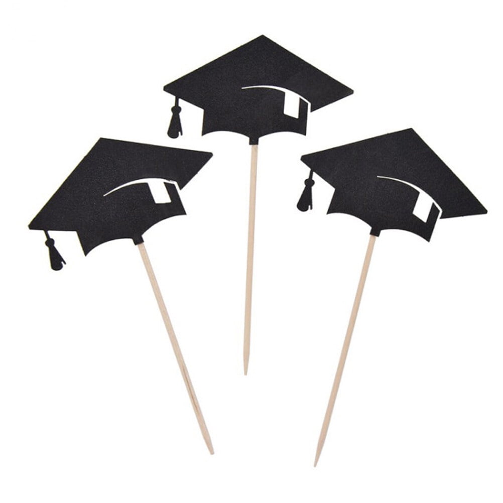 Yage 36pcs Graduation Party Decorations Cake Topper Cake Fruit Dessert ...