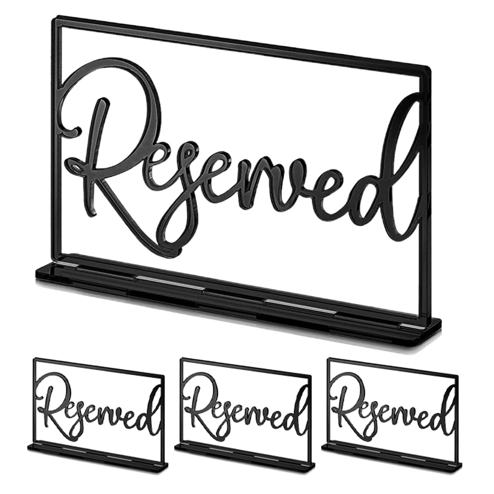 Yage 4pcs Acrylic Reserved Table Sign Wedding Party Table Sign Served ...