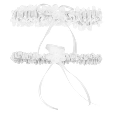 Lt.Blue Lace Trimheart Garter - Walmart.com