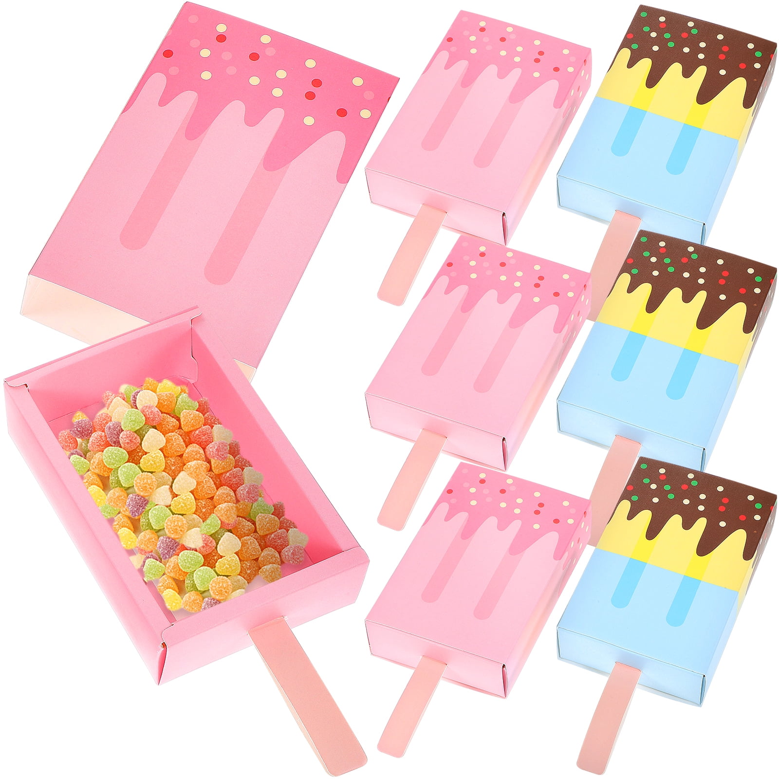 Yageerya 20 Pcs Candy Boxes Creative Popsicle Shape Treat Boxes ...