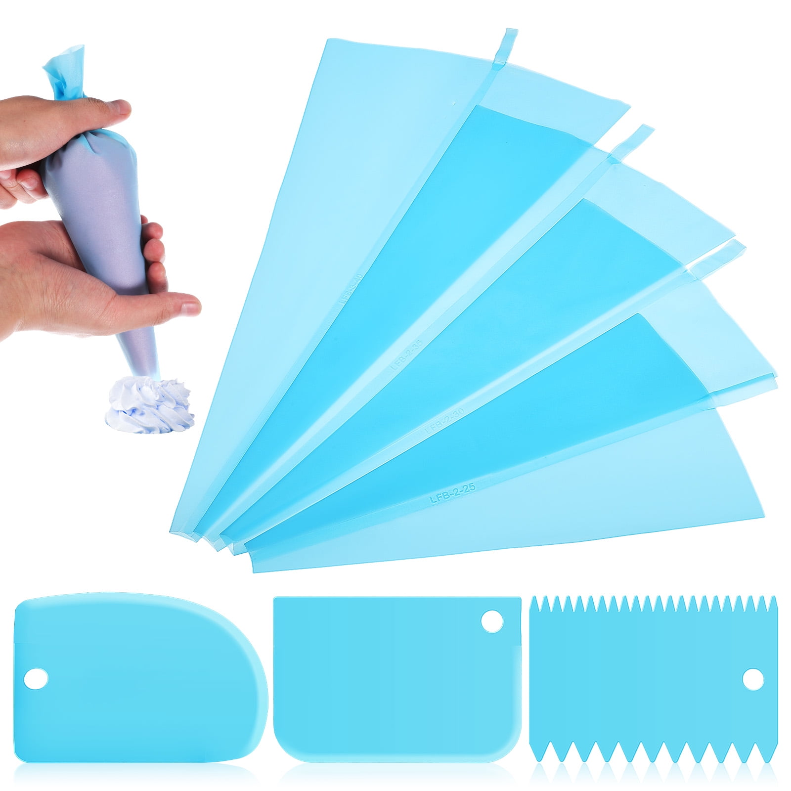 Yageerya 4Pcs Piping Bags Food Grade Pastry Bags DIY Cake Decorating ...