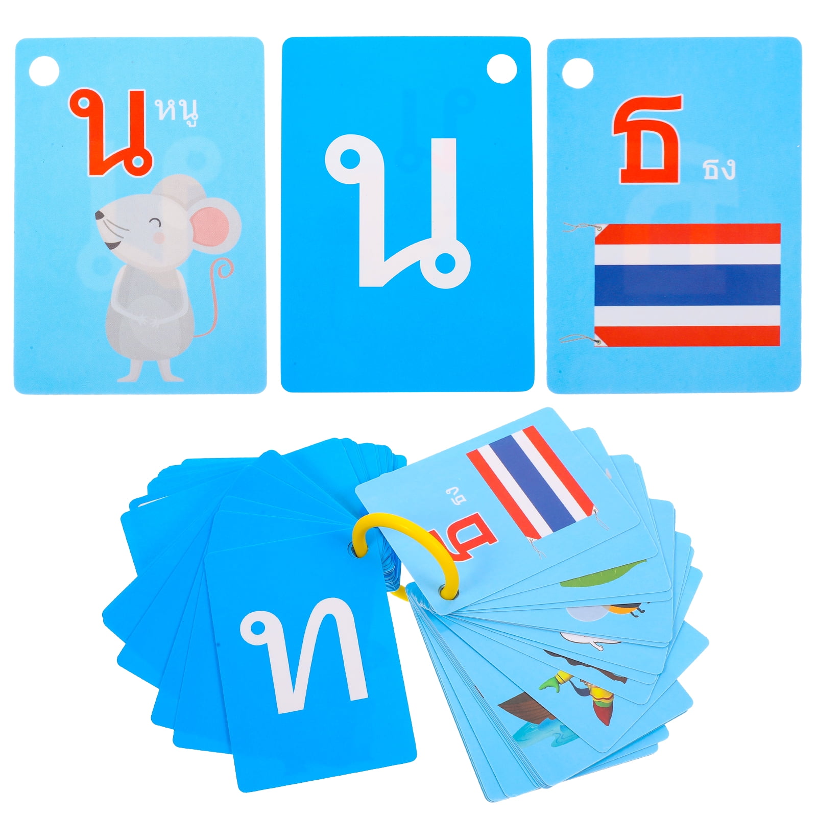 Yageerya 90Pcs Thai Language Flash Cards Vocabulary Flash Cards ...