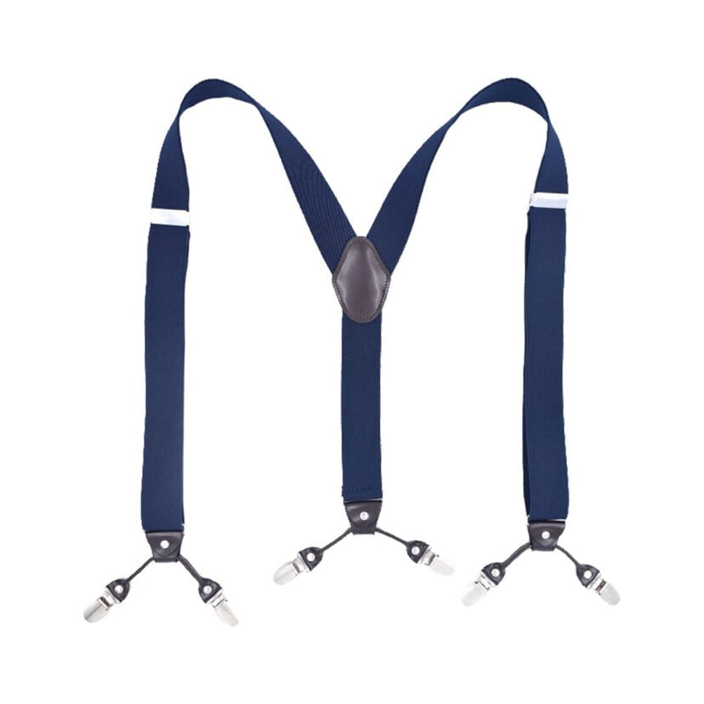 Yageerya Elastic 6 Clips Suspender Fashionable Monochromatic Trousers ...