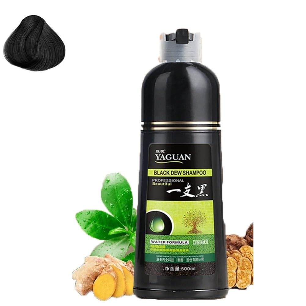 Yaguan Black Shampoo Yaguan Black Hair Dye Shampoo Yaguan Black Dew Shampoo Dark Brown Yaguan
