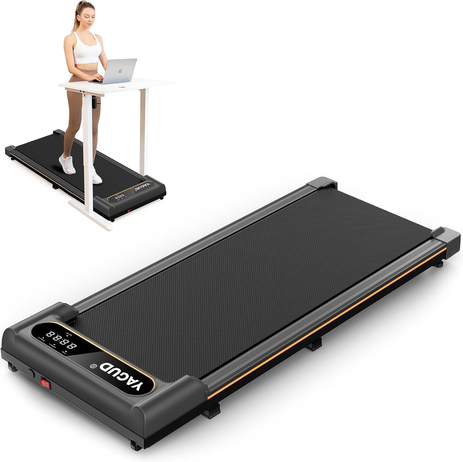 Yagud Walking Pad Treadmill for Home Office, Portable Under Desk ...