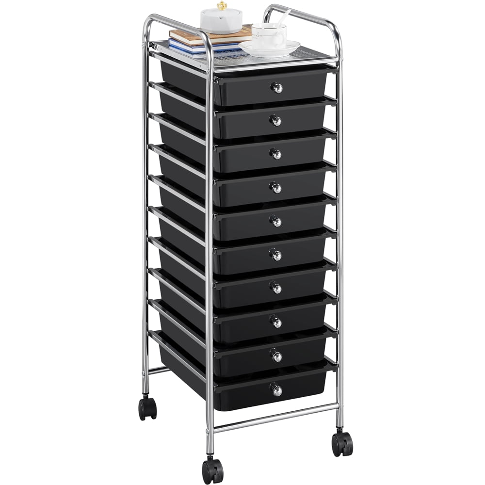 Yaheetech 10 Drawer Rolling Storage Cart Scrapbook Paper Office School ...