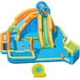 Yaheetech 10-in-1 Inflatable Water Slide, Double Lane Water Slide ...