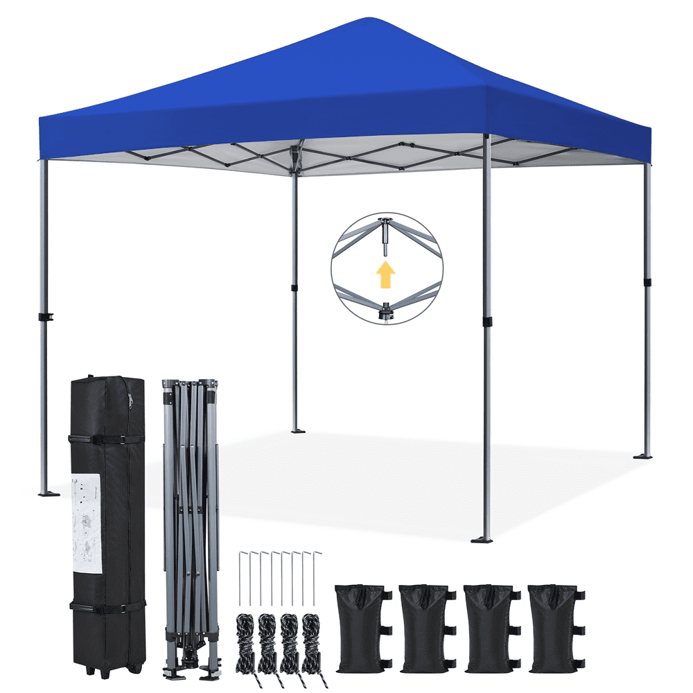 Yaheetech Easy Cover 10x10ft Pop-up Canopy with One-Push-To-Lock Setup ...