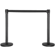 Costway 6Pcs Stanchion Posts Queue Pole Retractable 3 Velvet Ropes with ...