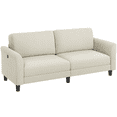 Yaheetech 2-Seater Fabric Sofa with USB Charging Ports,Beige - Walmart.com