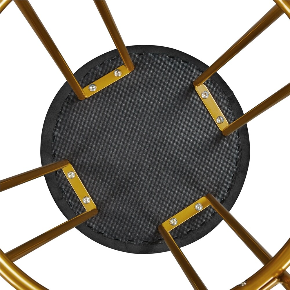 Yaheetech 2PCS Upholstered Counter Stools with Round Backless Seat ...