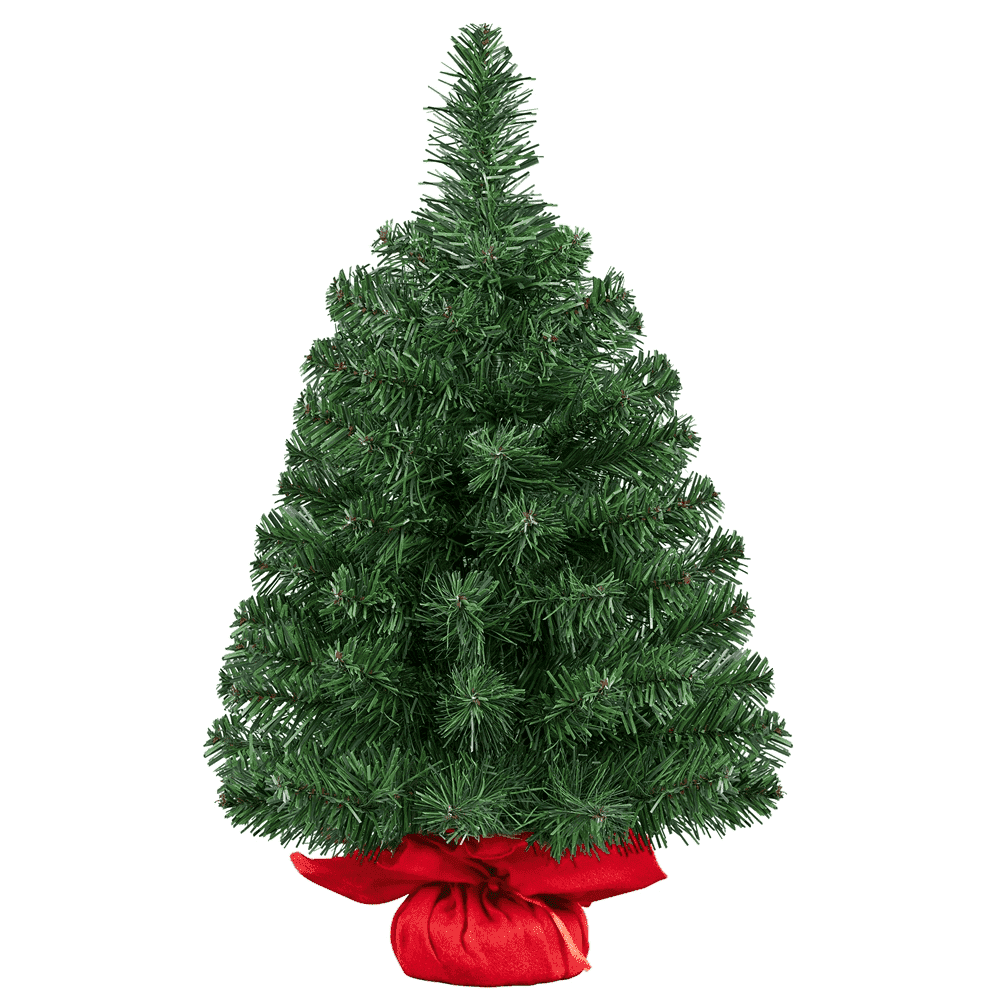 Yaheetech 2ft Mini Artificial Christmas Tree with Cement Base, Green ...