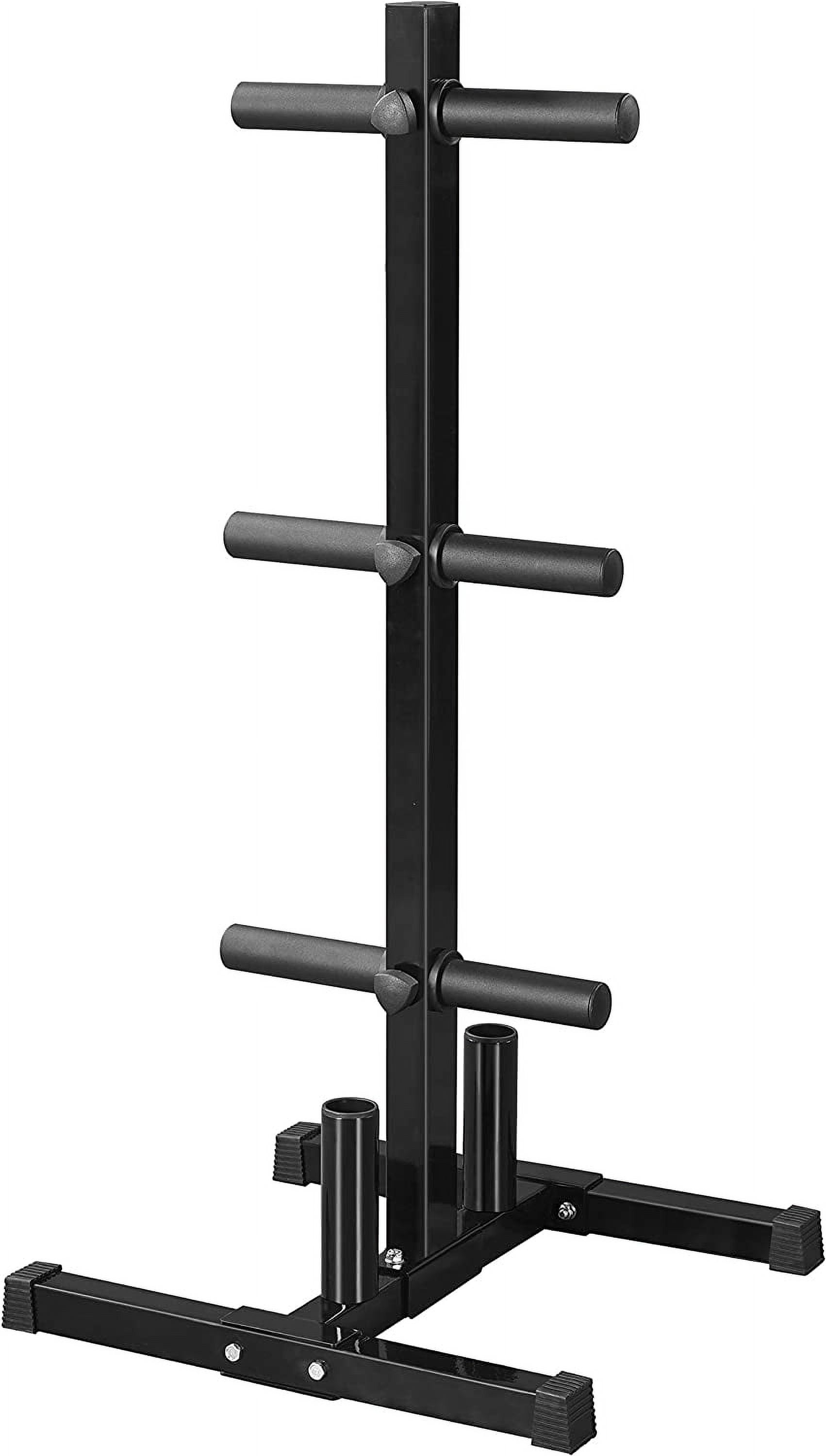 Yaheetech 2in Weight Plate Rack Tree & 2 Barbell Bar Holders Olympic ...