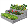 Yaheetech 3 Tier Fir Wood Raised Garden Bed Elevated Planter With