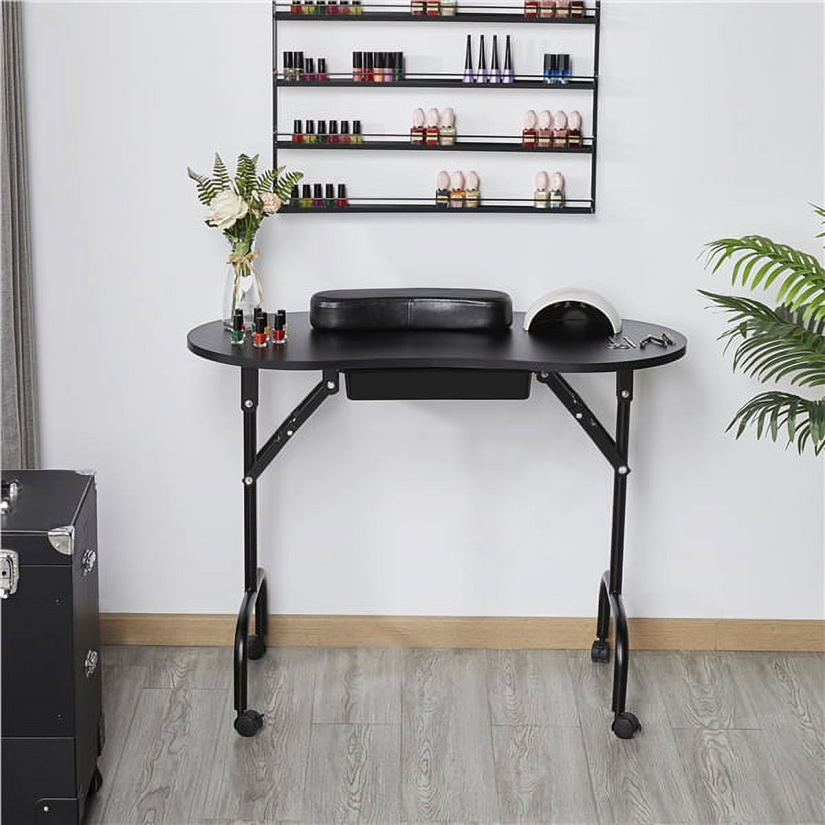 Yaheetech Manicure Table Nail Portable Folding Beautician Desk Workstation W Bag