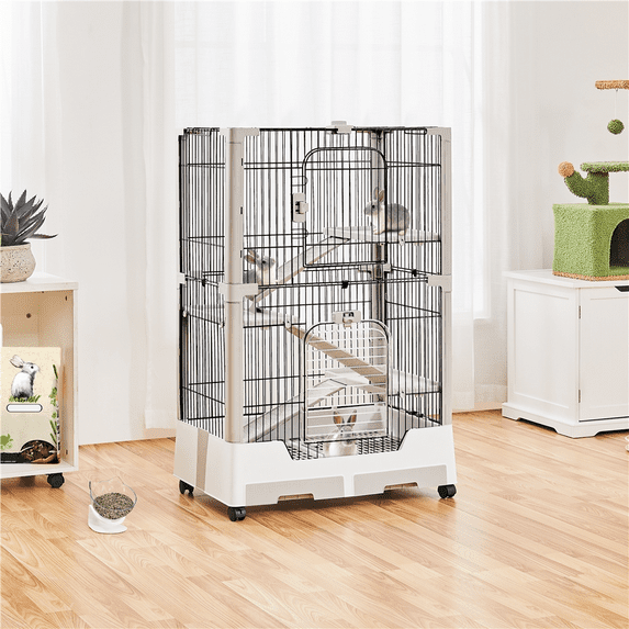 Yaheetech 4-Level Rolling Small Animal Cage With Platform and Ramp ...