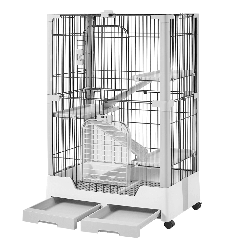 Yaheetech 4-Level Rolling Small Animal Cage With Platform and Ramp ...