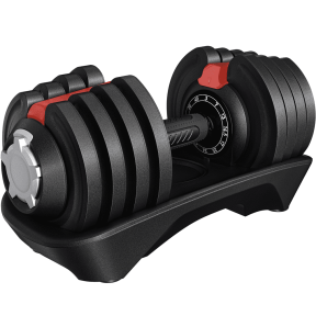 FitRx Adjustable Dumbbells 2-Pack, 25lb Set, Compact 9-in-1 Free ...