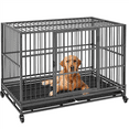 Yaheetech 48-inch XL Portable Pet Cage, Rolling Dog Kennel with Open ...