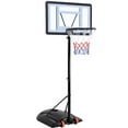 Yaheetech 5.6-7.6' Height Adjustment 28'' Width Portable Basketball ...