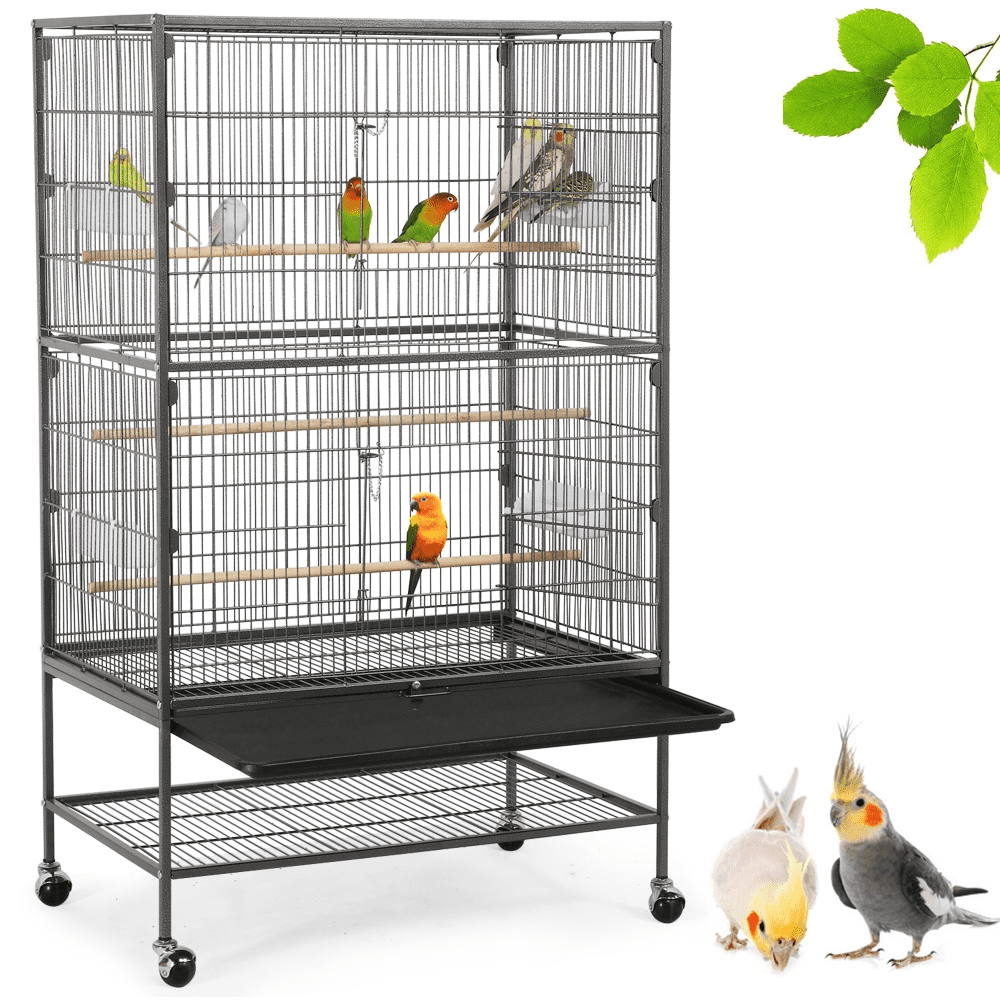 Yaheetech 52H Metal Rolling Bird Cage with 3 Perches Nepal | Ubuy